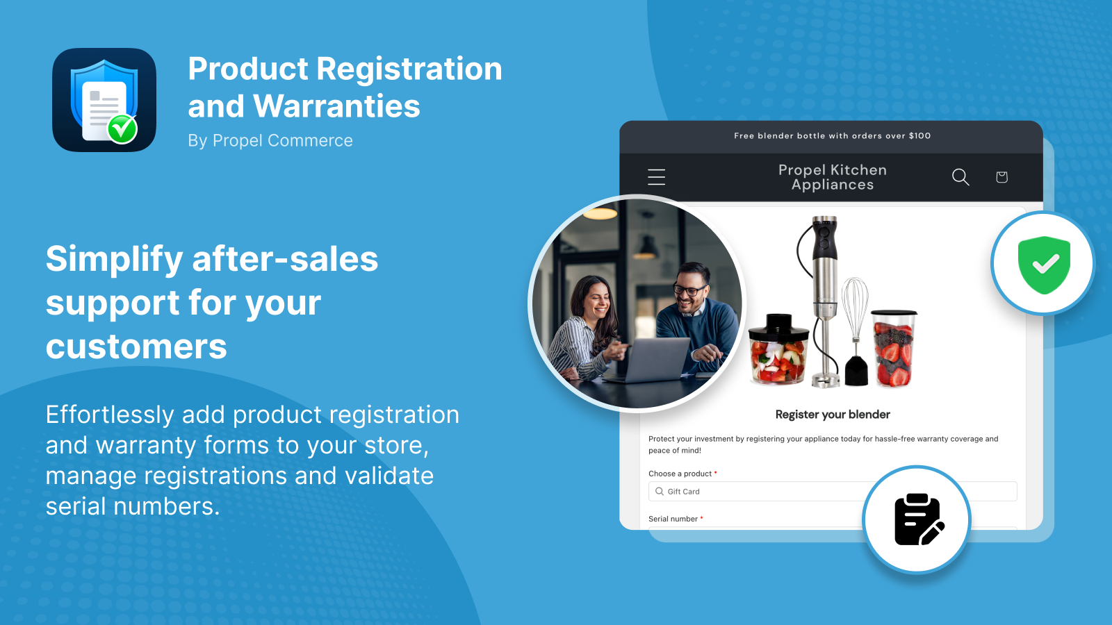Propel Product Registration Shopify App Directory Pickyourapp