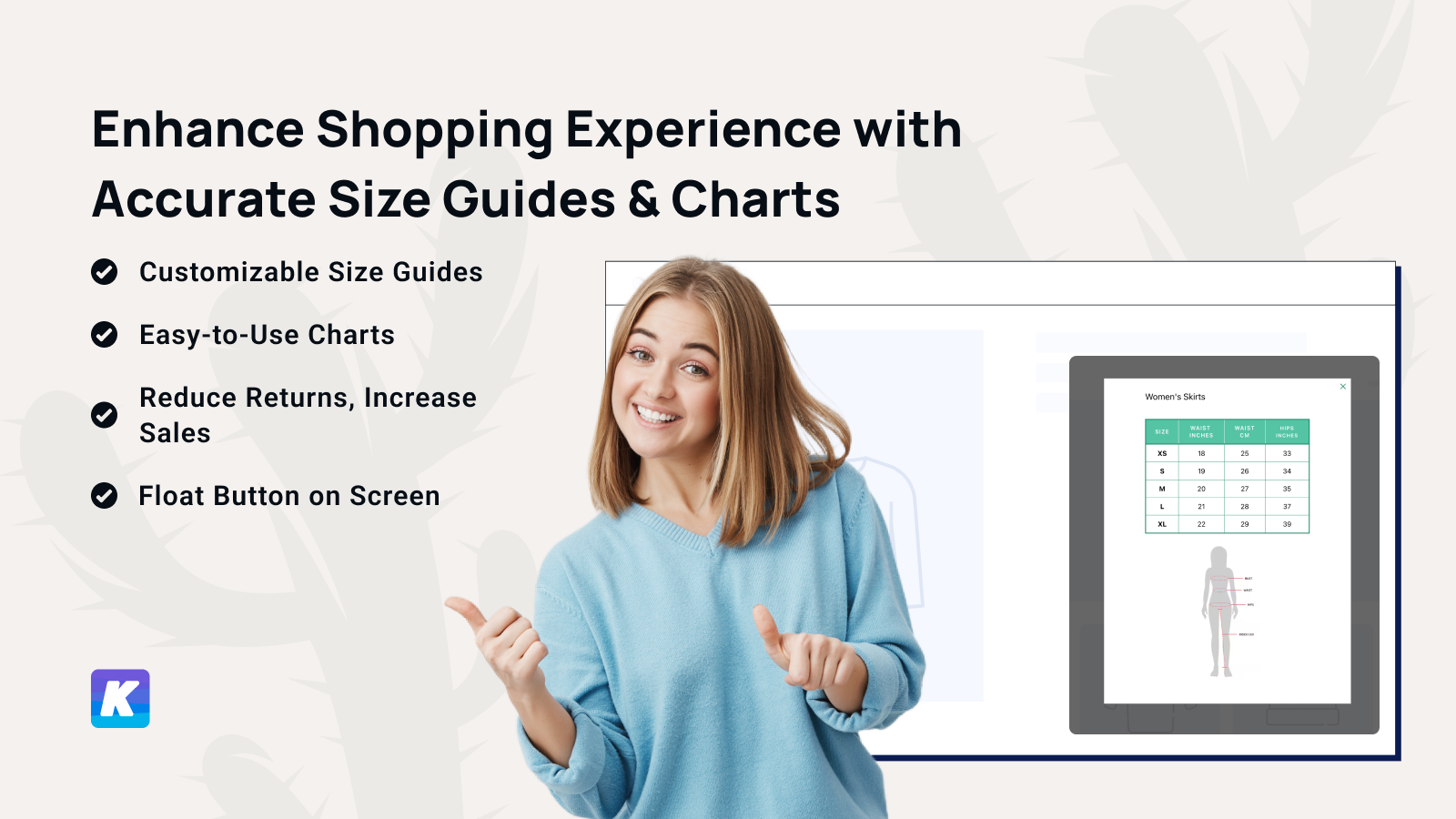 K Size Guides And Size Chart Shopify App Directory Pickyourapp
